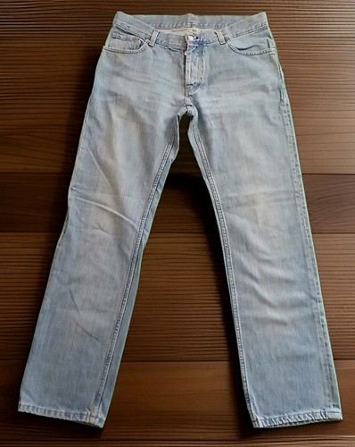 Vintage Helmut Lang Straight Jeans Light Blue Washed Men 33 Button 33 ...
