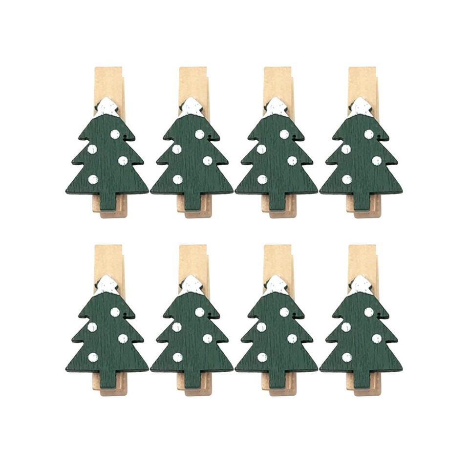 25 Pcs Small Clamps Miniature Clip to Hold Pictures Wooden Photo Clips ...