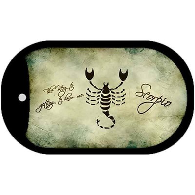 Scorpio Zodiac Novelty Metal Dog Tag Necklace 2" x 1" | eBay