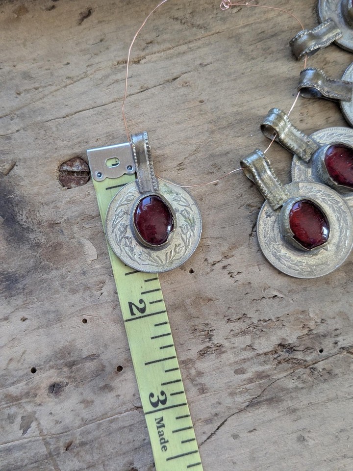 Kuchi Tribal Coin Pendants Kochi Adornment Red 5x (20076) | eBay