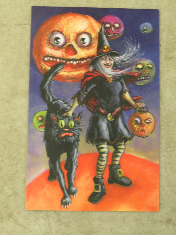 2023 Shiverbones Halloween Postcard Matthew Kirscht Hand Drawn Sketch ...