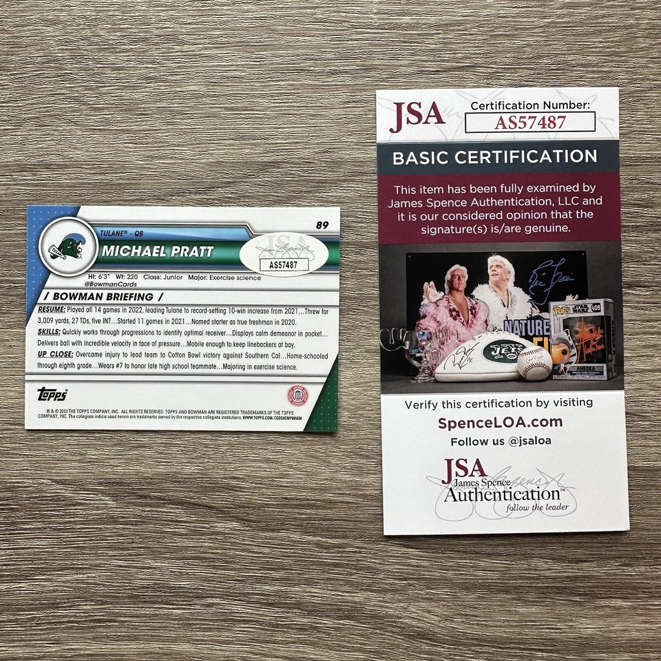 Michael Pratt Autographed Bowman Chrome 1st Signed Refractor Silver ...