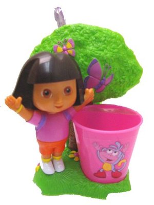 Dora the Explorer Bath Accessories (Toothbrush Holder and Toothbrush ...