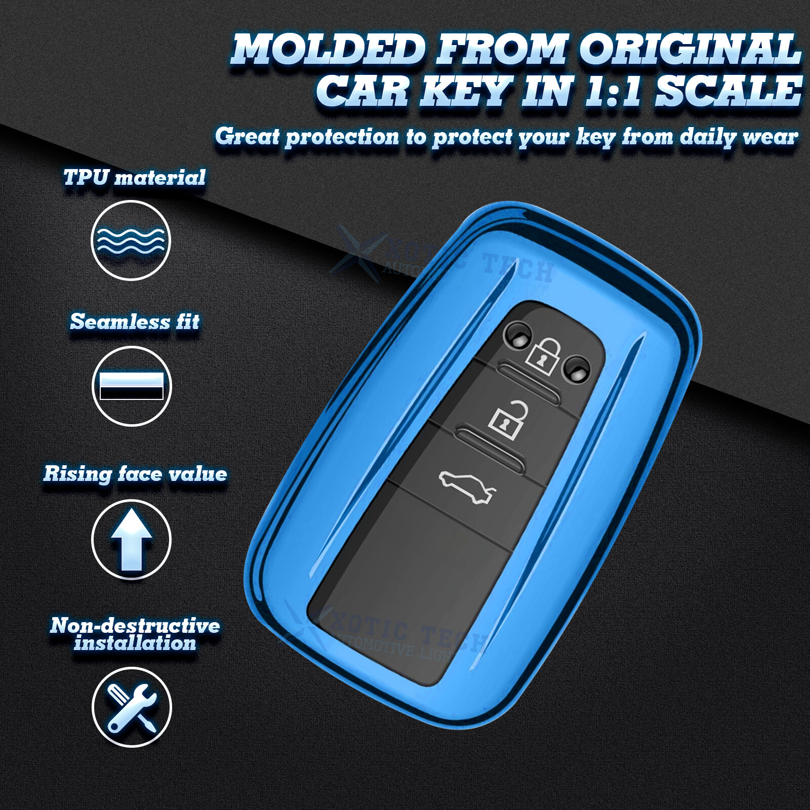 Key Fob Cover Protector Skin For Toyota Corolla Camry RAV4 Tacoma ...