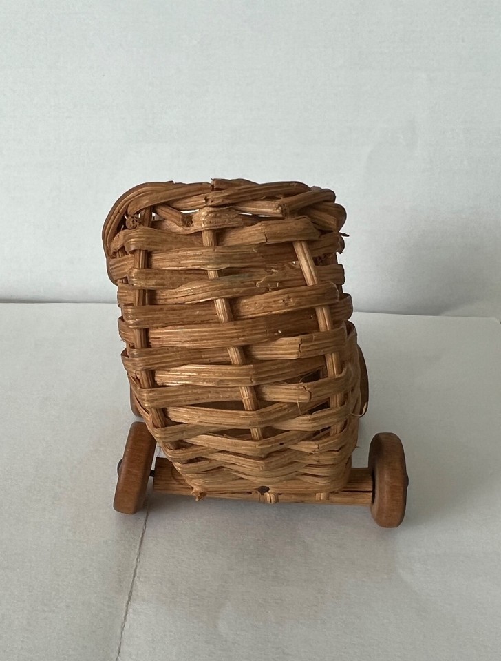 VINTAGE GERMAN WICKER/WOOD ITEMS FOR CACO DOLLS[1] STROLLER [1] PRAM [1 ...