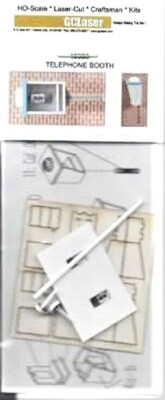 HO Scale GCLaser 19090 Telephone Booth w/Angled Sides Laser-Cut ...