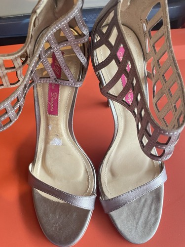 MS Shoe Design Leather Scrappy Heels Size 10 | eBay