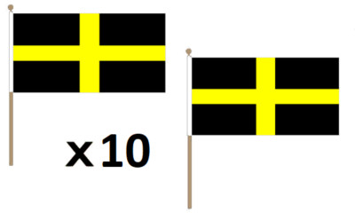 DRAPEAU SAINT DAVID 45x30cm HAMPE en bois - LOT DE 10 DRAPEAUX SAINT ...