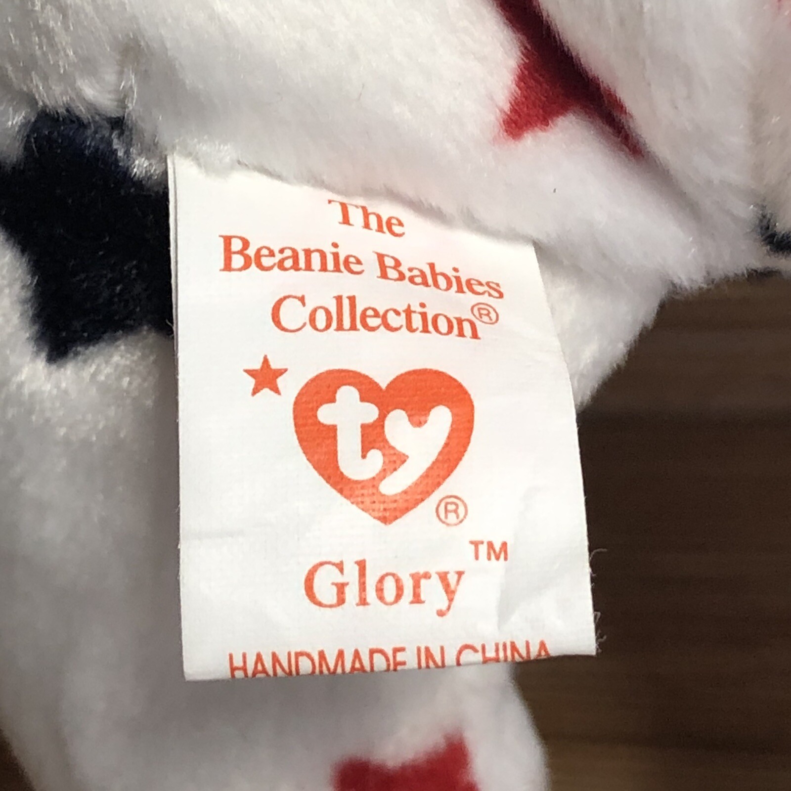 Ty Beanie Baby GLORY THE BEAR Patriotic 4th of July Retired Tush ...