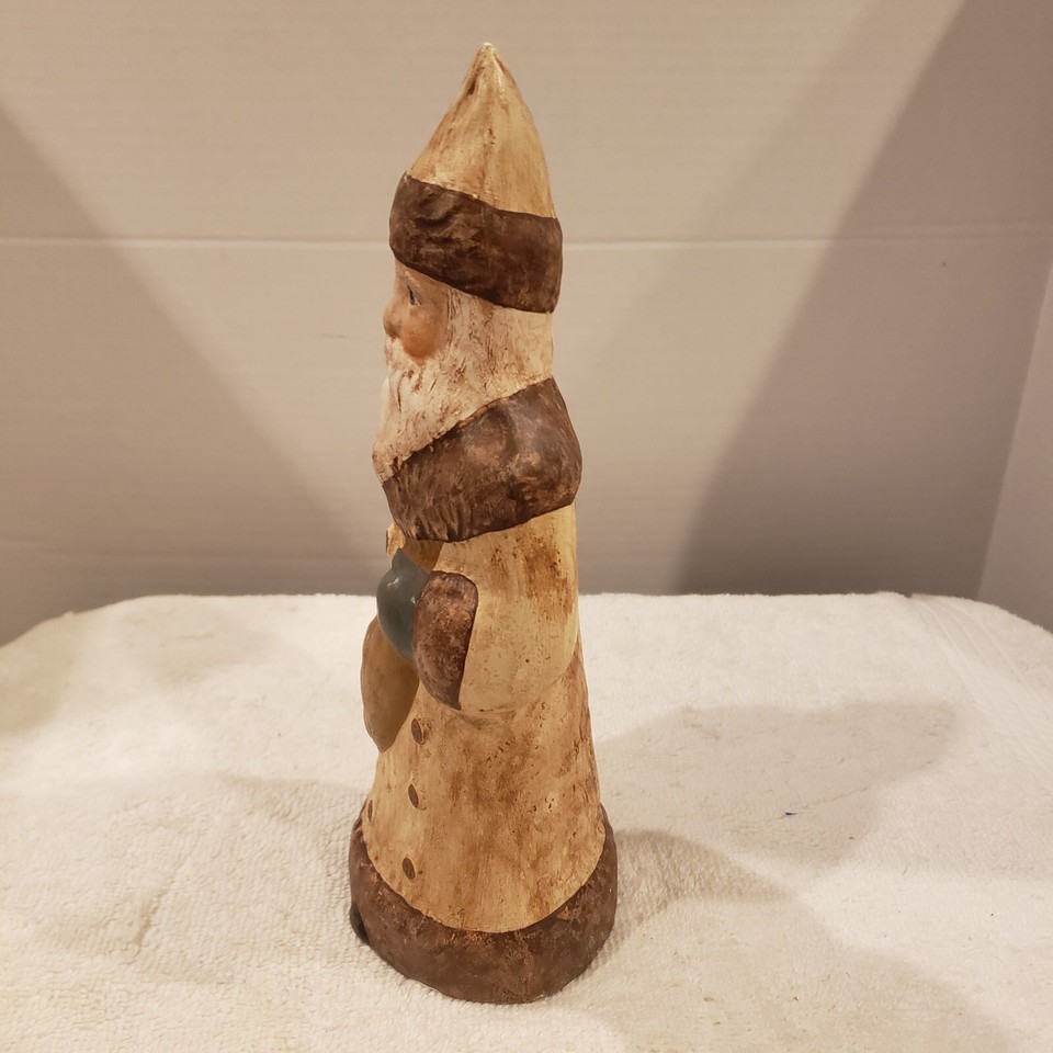 Vintage Belsnickle Chalkware Handpainted Folk Art Santa 1987 9 ...