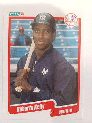 ROBERTO KELLY NEW YORK YANKEES 1990 FLEER BASEBALL CARD #446 | eBay