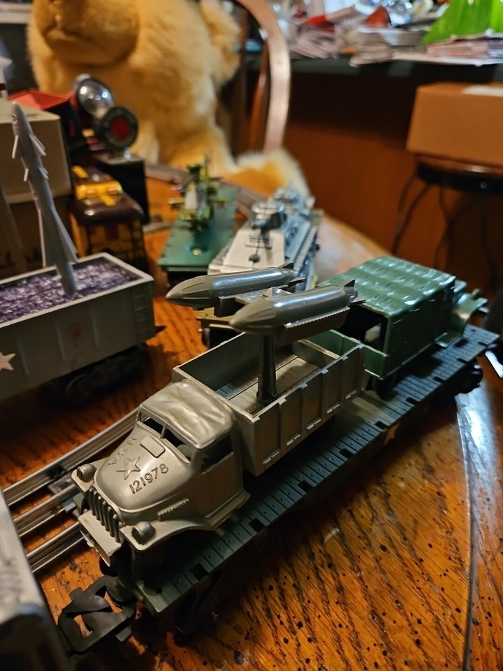 Marx Super Mod Smoker 666 Military Train Set W/Toy Satellite+Radar ...