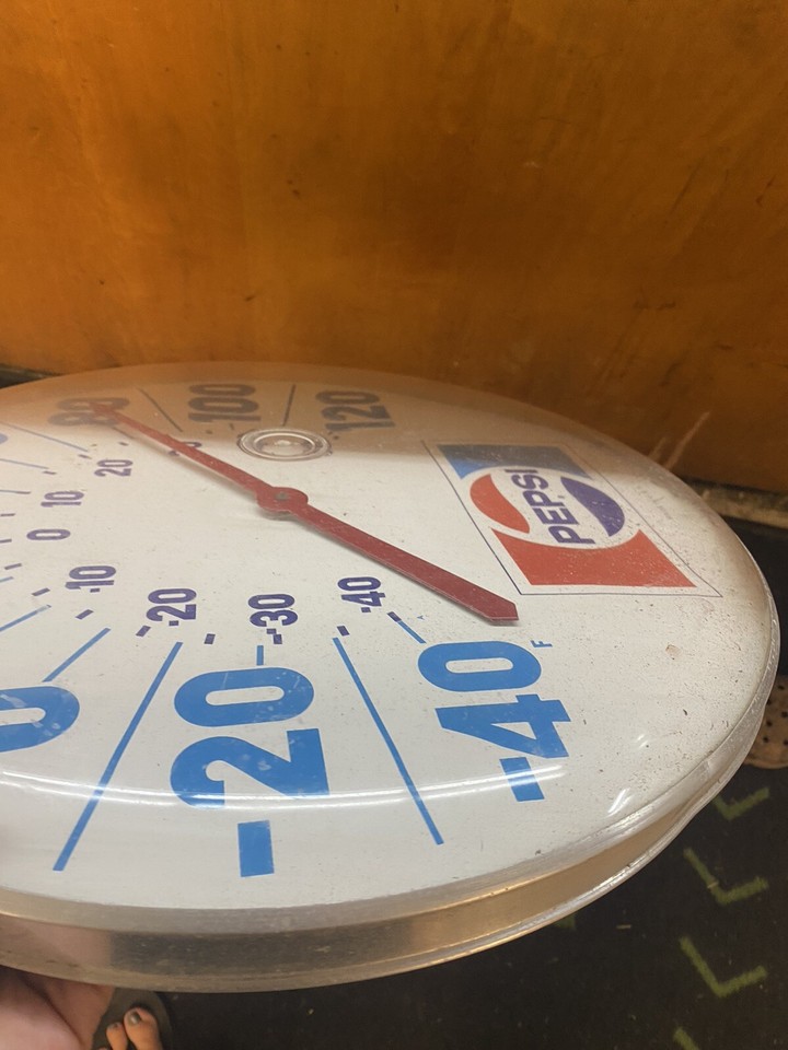 Vintage Pepsi Thermometer Round Plastic Made in USA Retro Soda ...