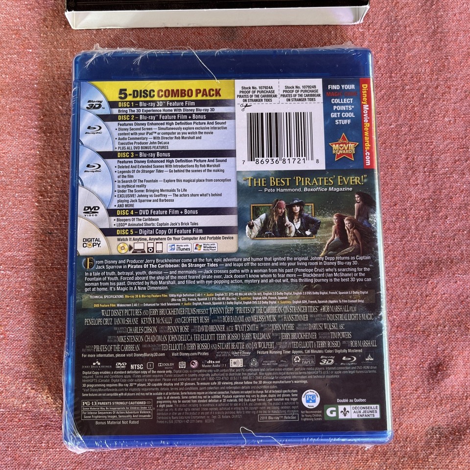 Pirates of the Caribbean: On Stranger Tides 3D Blu-ray | eBay