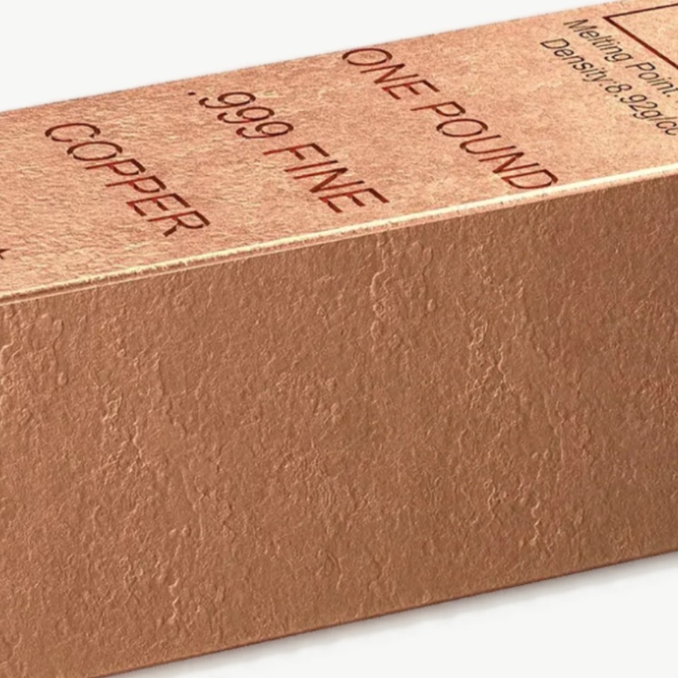 One Pound fine Copper bullion bar 99.9% Pure copper 1lb. - Guaranteed ...
