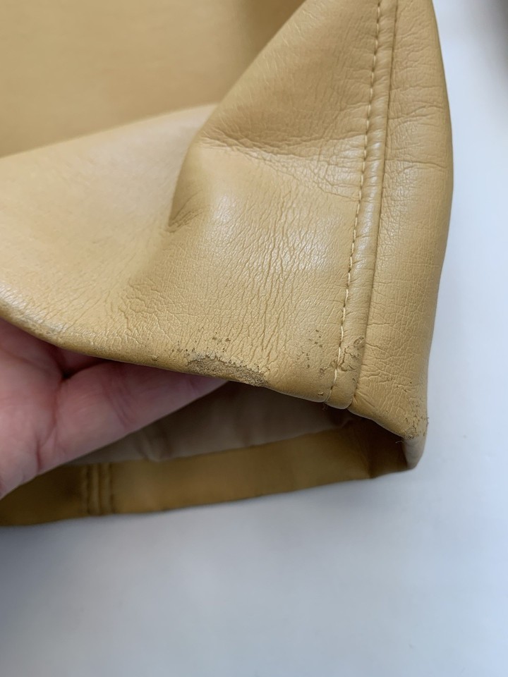 Kentfield Vtg 60s 70s Faux Leather Jacket Trench Disco Fight Club Sz ...