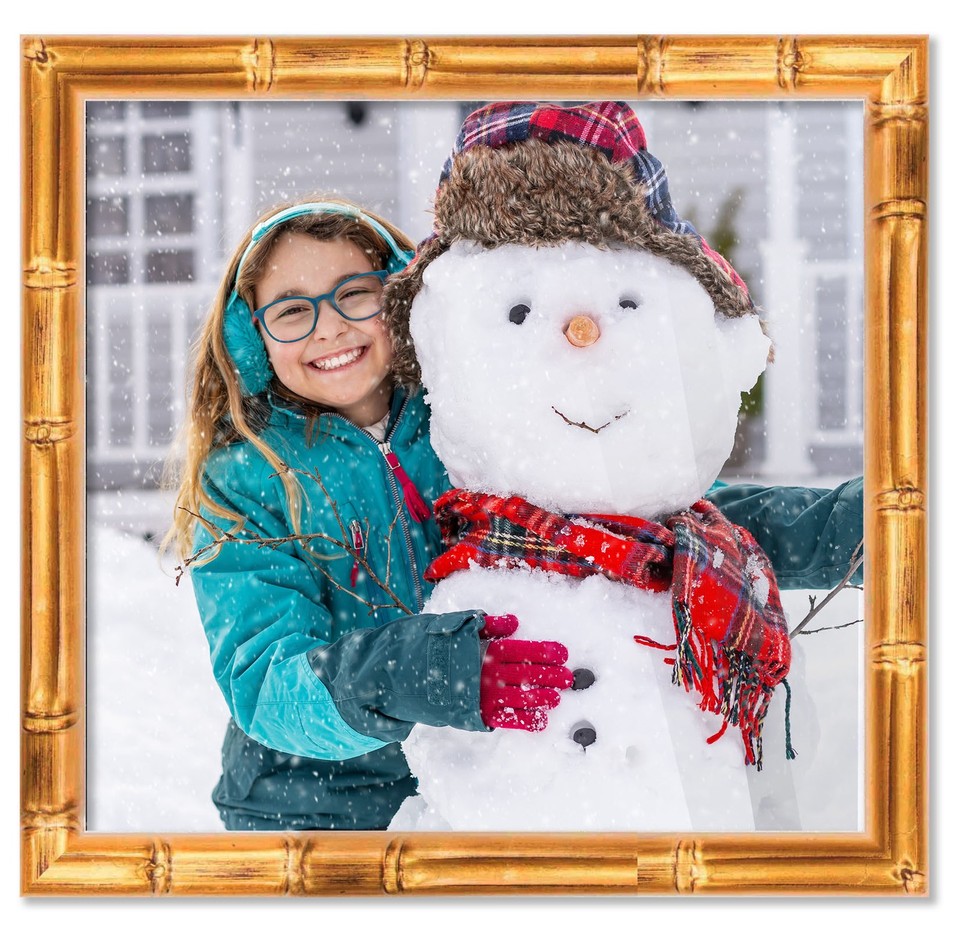 14x17 Frame Gold Bamboo Picture Frame - Complete Modern Photo Frame ...