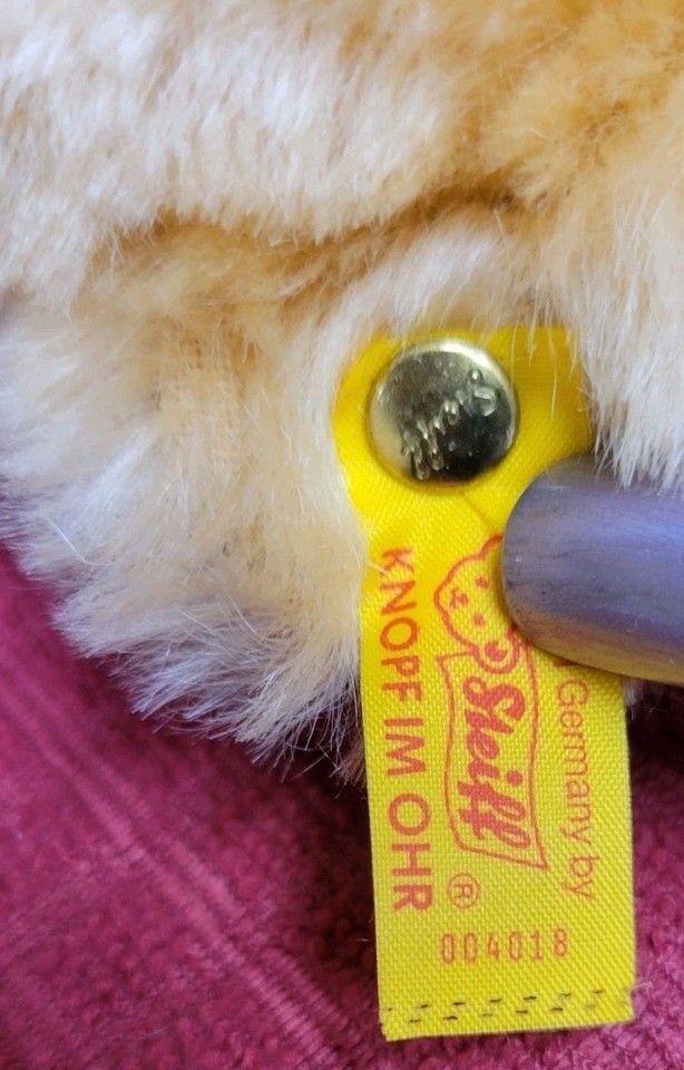 Steiff Original Mohair Teddy Bear Button In The Ear Yellow Flag 004018 ...