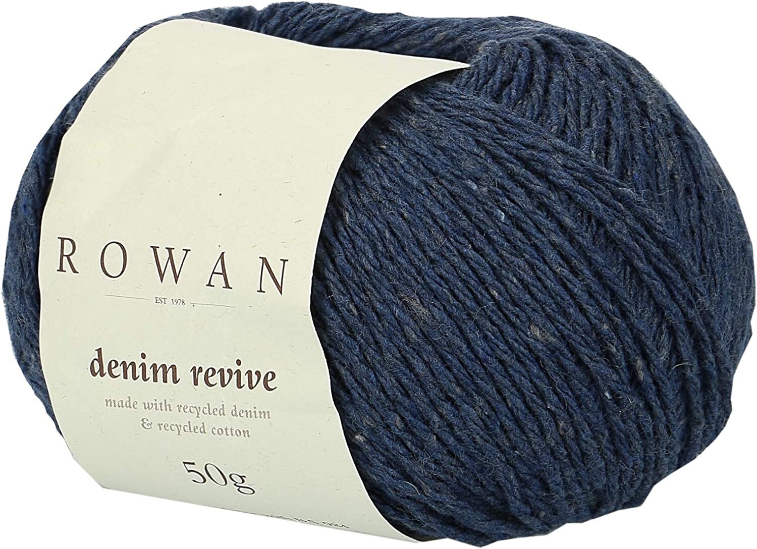 Rowan Denim Revive Yarn 95% Cotton 5% Other 50g DK col. 0213 Night Navy ...