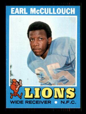1971 Football Topps Earl McCullouch Detroit Lions #127 | eBay
