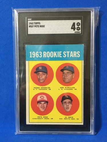 1963 Topps #537 Pete Rose RC SGC 4 | eBay