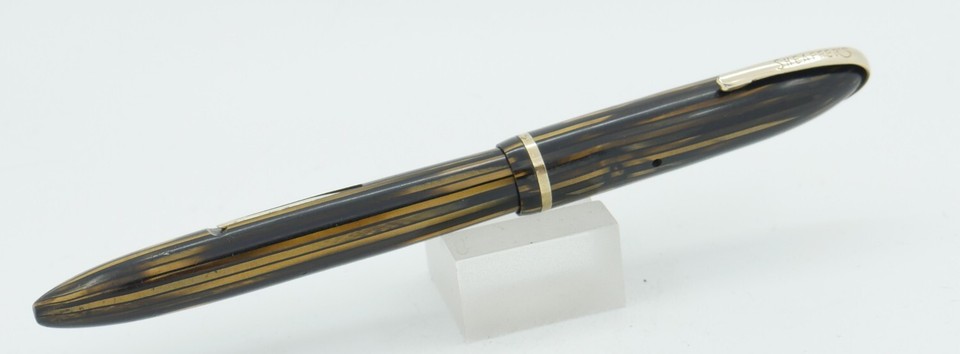 Sheaffer Balance Brown Striated Military Clip Fountain Pen - 14kt F Nib ...