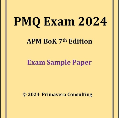 Project Management Qualification PMQ LATEST Exam Sample Paper 7th Ed ...