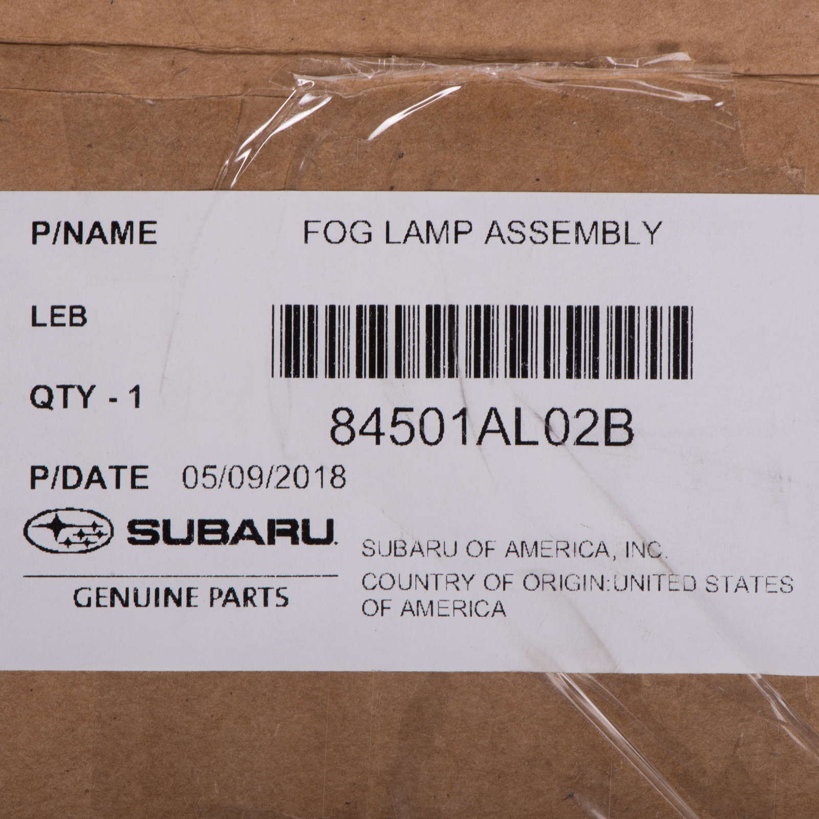 Genuine Subaru Fog Lamp Assembly 84501AL02B for sale online | eBay