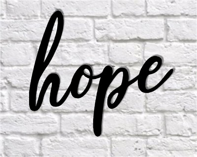 hope metal sign, Metal Wall Hanging hope word sign, Calligraphy Sign | eBay