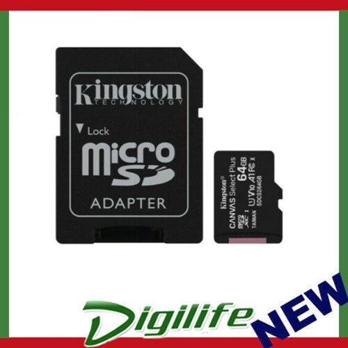 Kingston 64GB MicroSD SDHC SDXC Class10 UHS-I Memory Card 100MB/s Read ...