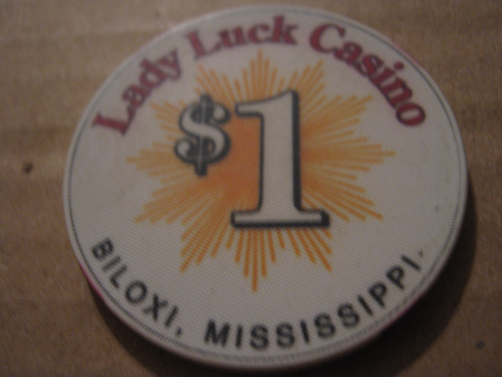 Vintage Lady Luck Casino Biloxi MS ( Mississipi ) $1 Casino Chip | eBay