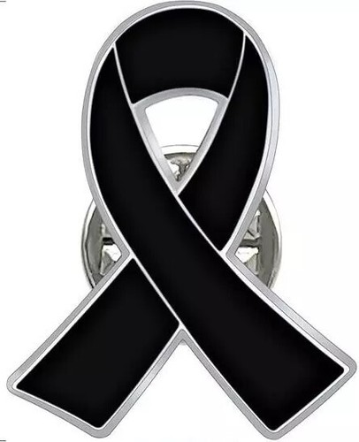 Black Ribbon Lapel Pin Funeral, Melanoma Skin Cancer Awareness | eBay