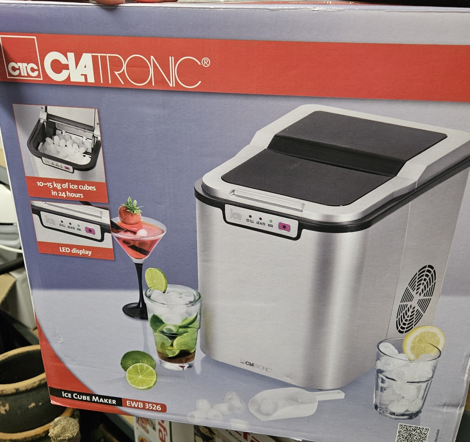 Clatronic EWB 3526 Eiswürfelbereiter Eiswürfelmaschine Ice Maker ...