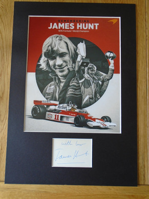 James Hunt F1 Genuine Signed Authentic Autograph - UACC / AFTAL. | eBay