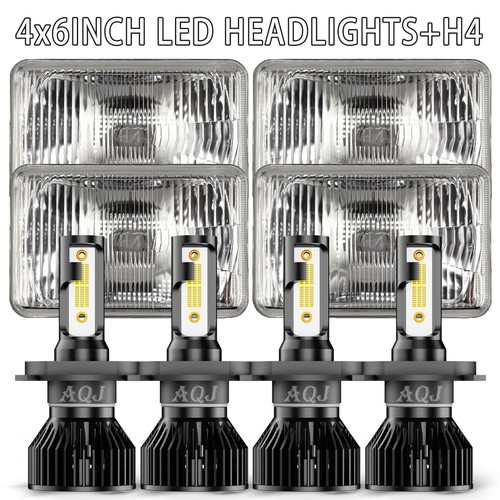 4pcs 4x6" LED Headlights for Pontiac Firebird Trans AM 1977 1978 1979 ...