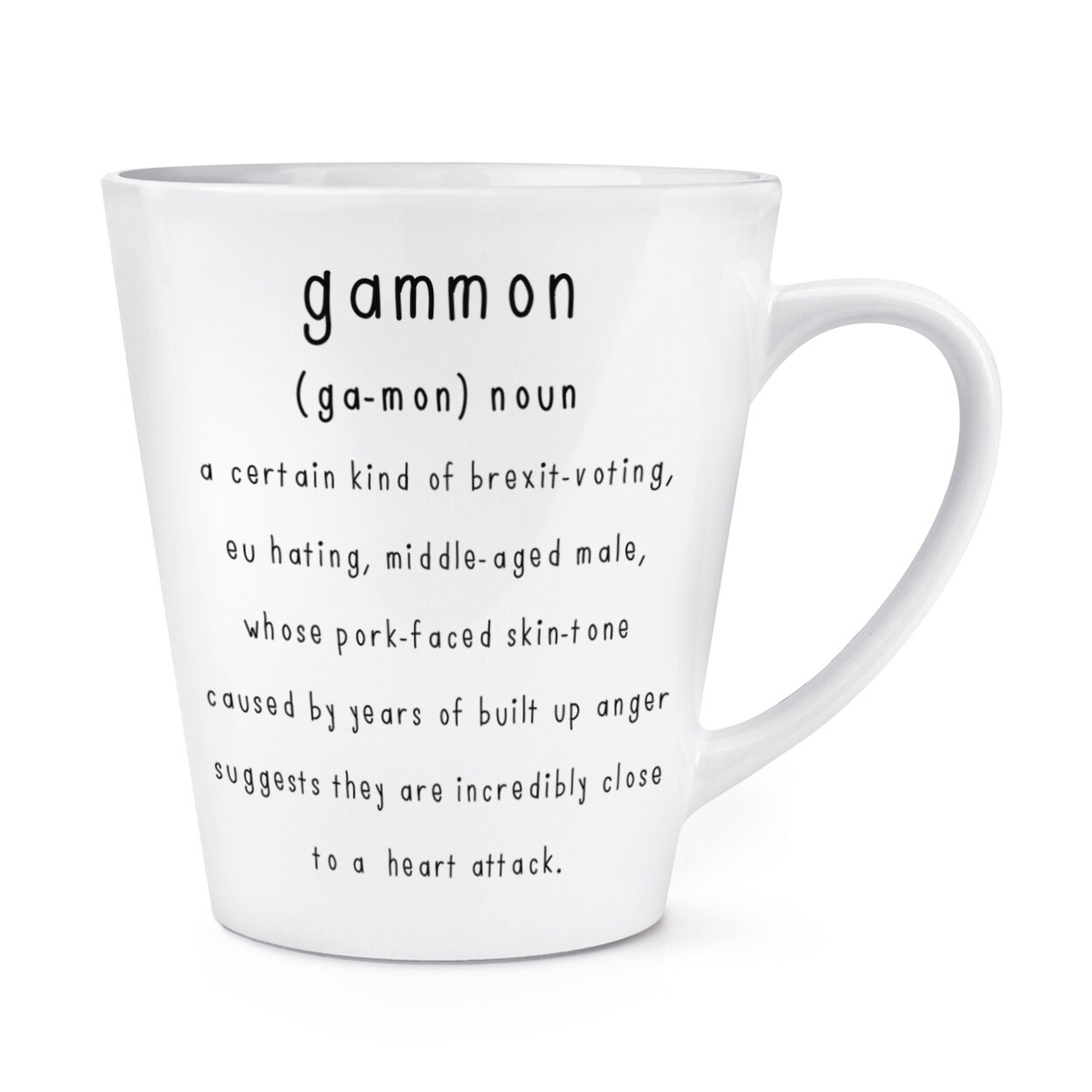 Gammon Definition Brexit 12oz Latte Mug Cup Funny Joke Britain Europe ...