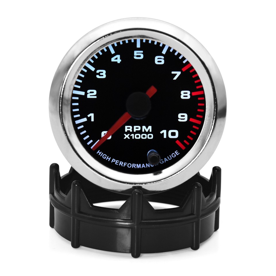 2" 52mm Car Tachometer Gauge Tacho Meter 7Colors LED 0~10000 RPM Smoke ...