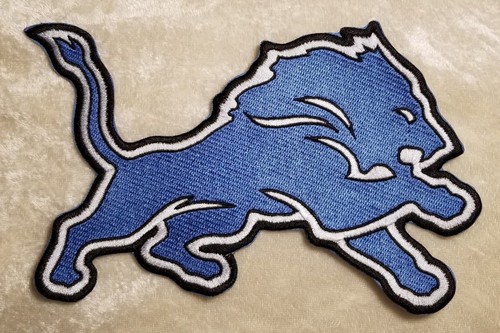 Detroit Lions BIG 5.5" Iron/Sew On Jacket Size Embroidered Patch ~ USA Seller! | eBay