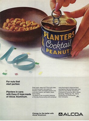 1967 Alcoa Aluminum Planter’s Cocktail Peanuts Parties Vintage Print Ad ...