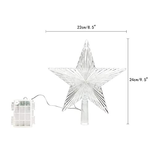 Christmas Star Tree Topper Lights 9 inch with Versatile Led Color ...