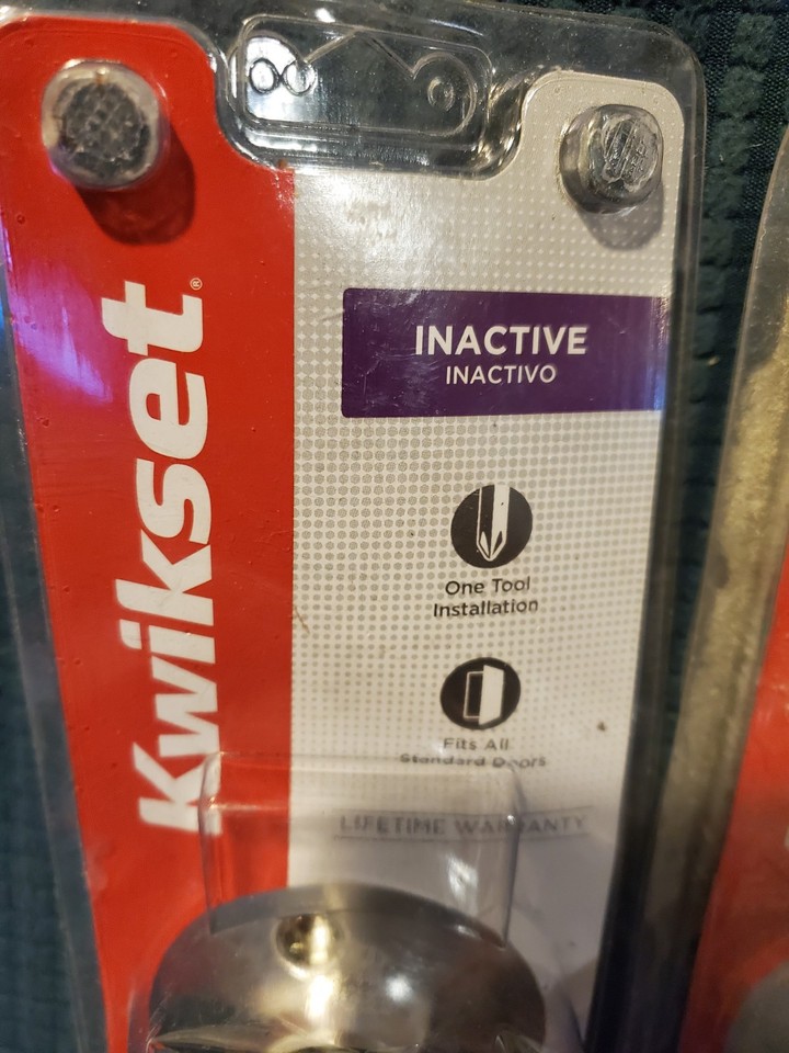 Lot of 2 Kwikset Tylo Dummy Inactive Push/Pull Door Knob Satin Chrome | eBay