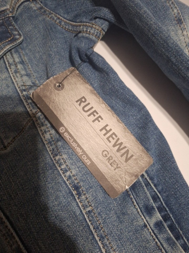 Ruff HEWN Women's Blue Jean Jacket Acceorized With Diamond And Pearls ...
