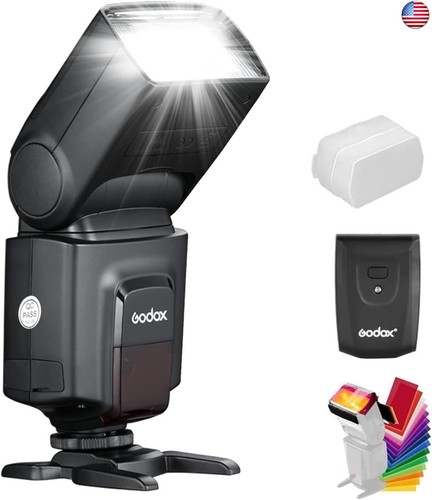 Godox Wireless 433MHz GN38 Camera Flash Speedlite with Built-in ...