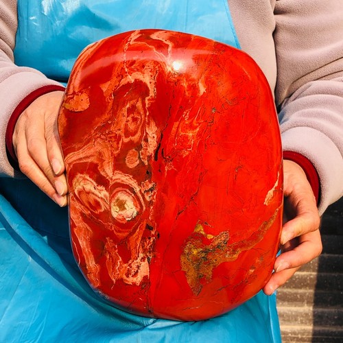 19.6LB TOP Natural Red jasper Quartz Crystal mineral specimen Healing ...
