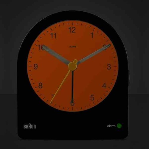 Black Analog Alarm Clock Snooze Light Digital Display Battery Operated ...