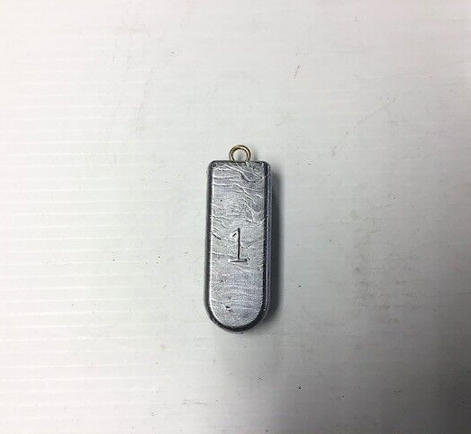 1lb (Pound) Lead Rock Cod Weight Sinker with brass eye, Deep Drop ...