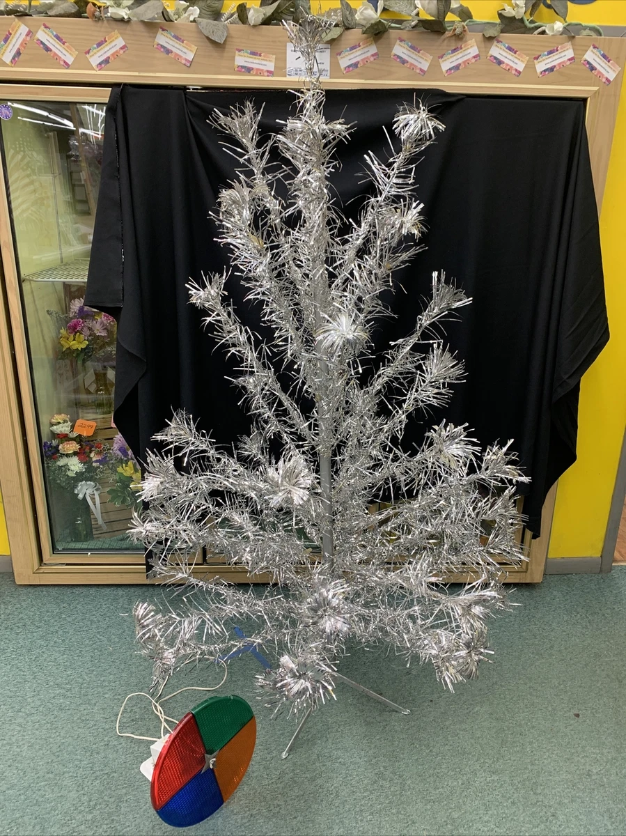 Vintage Aluminum Christmas Tree With Color Wheel