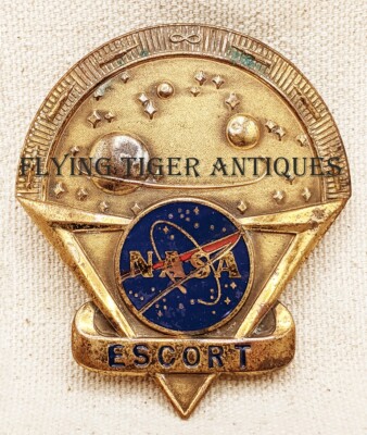 Rare Late 1950s - Early 1960s NASA Escort Hat Badge by Blackinton | eBay