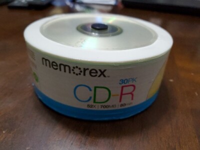 Memorex CD-R 700MB 52x Recordable Discs Spindle 30-Pack - Brand New ...