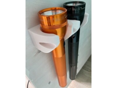 Wall Mounted Holder for Two MagLite D Cell Flashlights *BLACK* | eBay